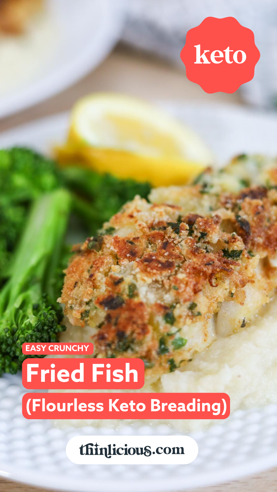 Easy Crunchy Keto Fried Fish (Flourless Keto Breading) - Thinlicious