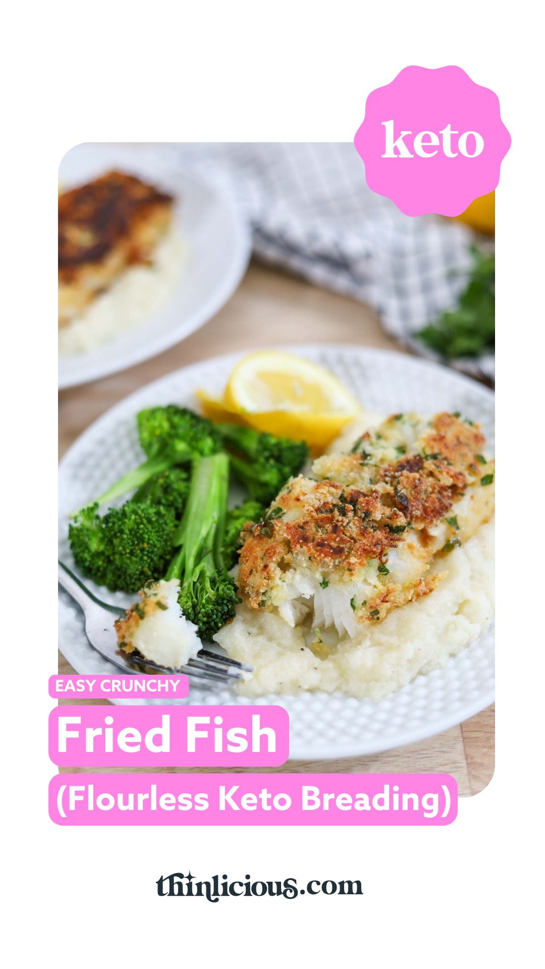 Easy Crunchy Keto Fried Fish (Flourless Keto Breading) - Thinlicious