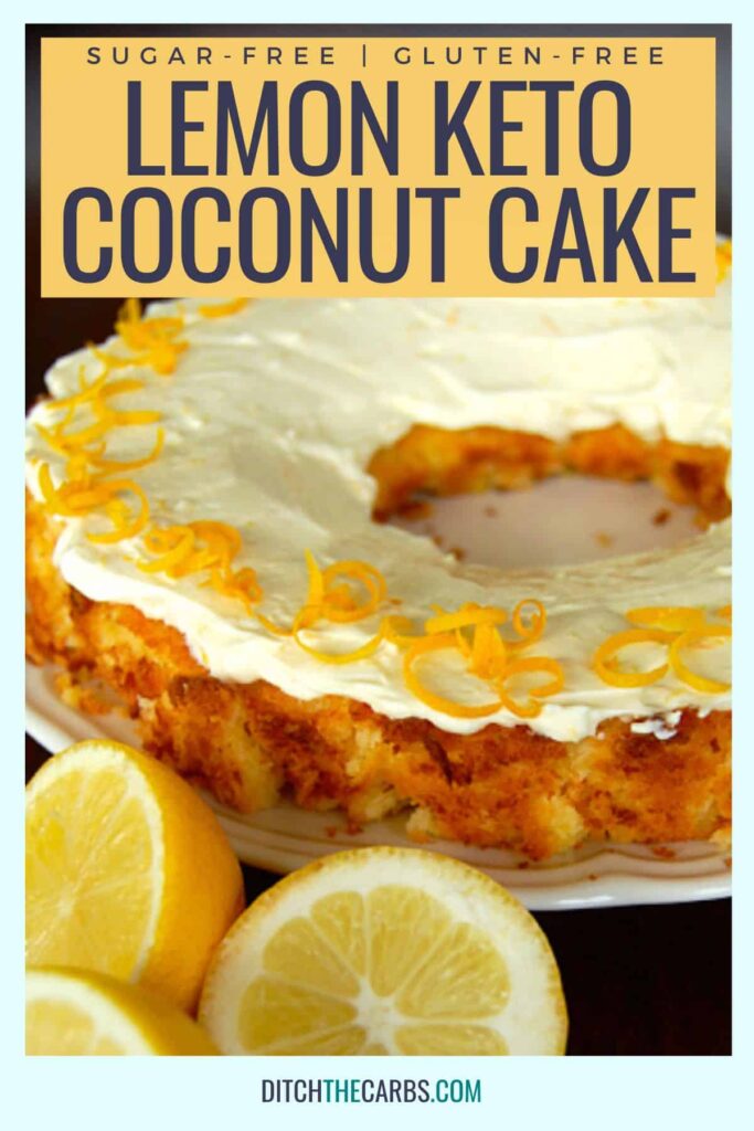 Easy Lemon Keto Coconut Cake Almond Flour Recipe Thinlicious