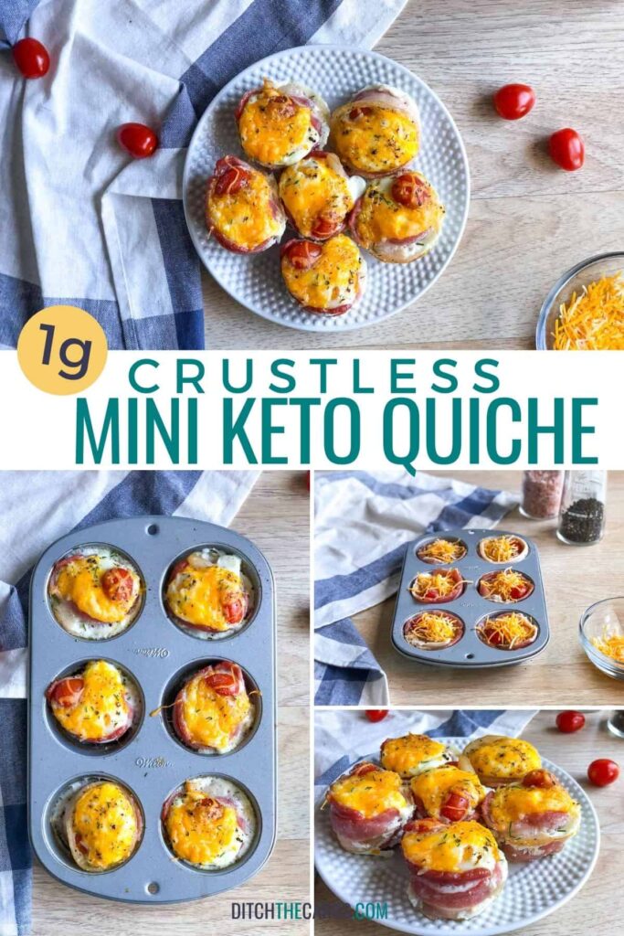 Quick Crustless Mini Keto Quiche (With Bacon) - Thinlicious