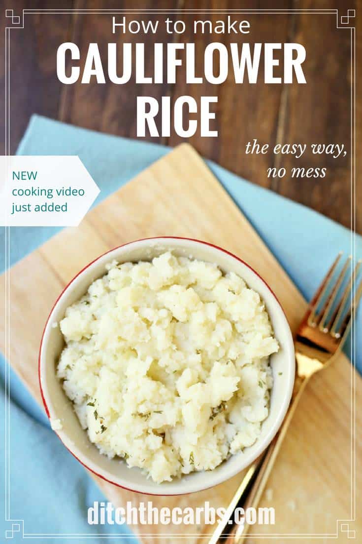 How To Make Cauliflower Rice (No Mess Method) - Thinlicious