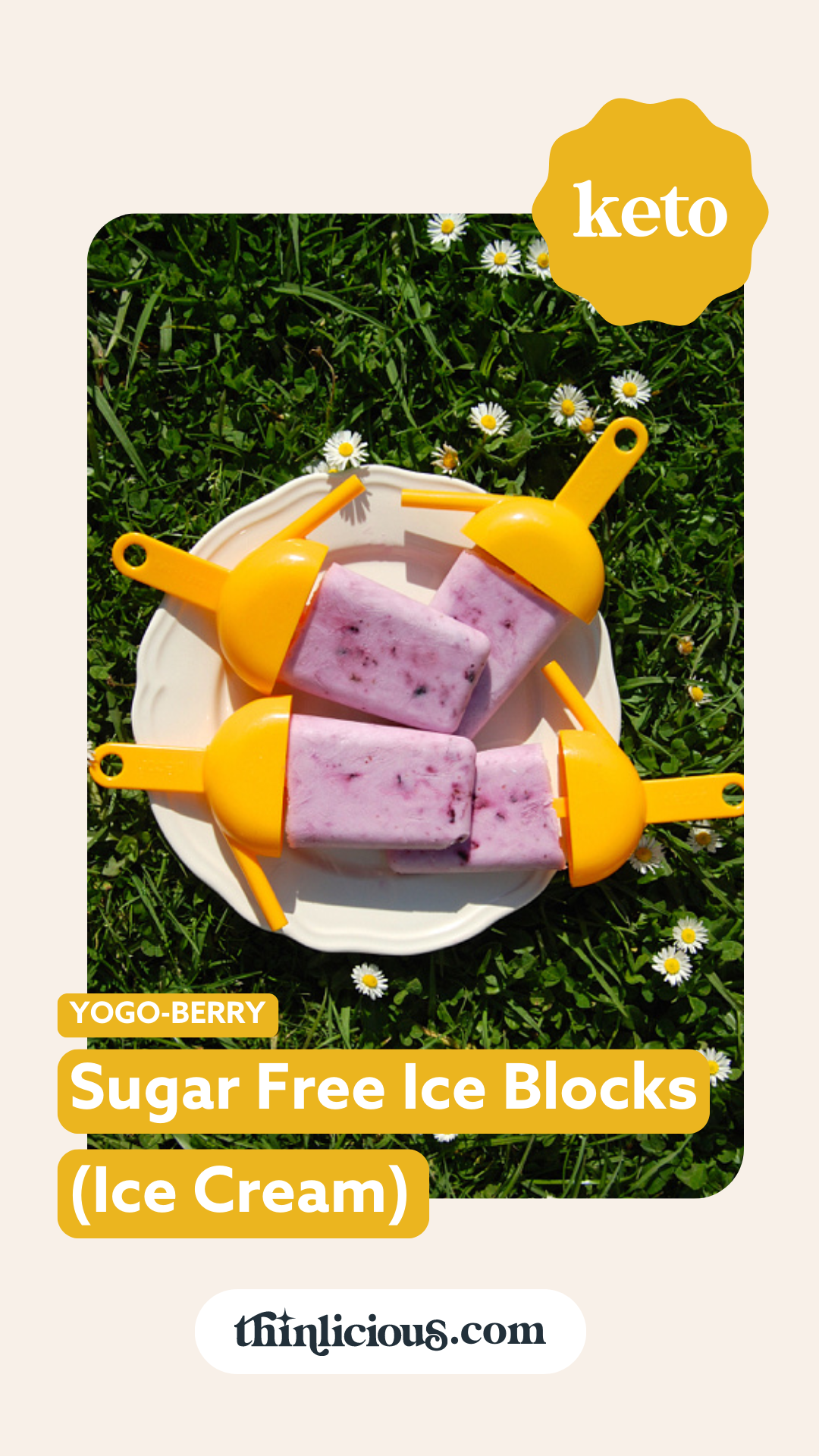 Yogo-Berry Sugar Free Ice Blocks (Ice Cream) - Thinlicious