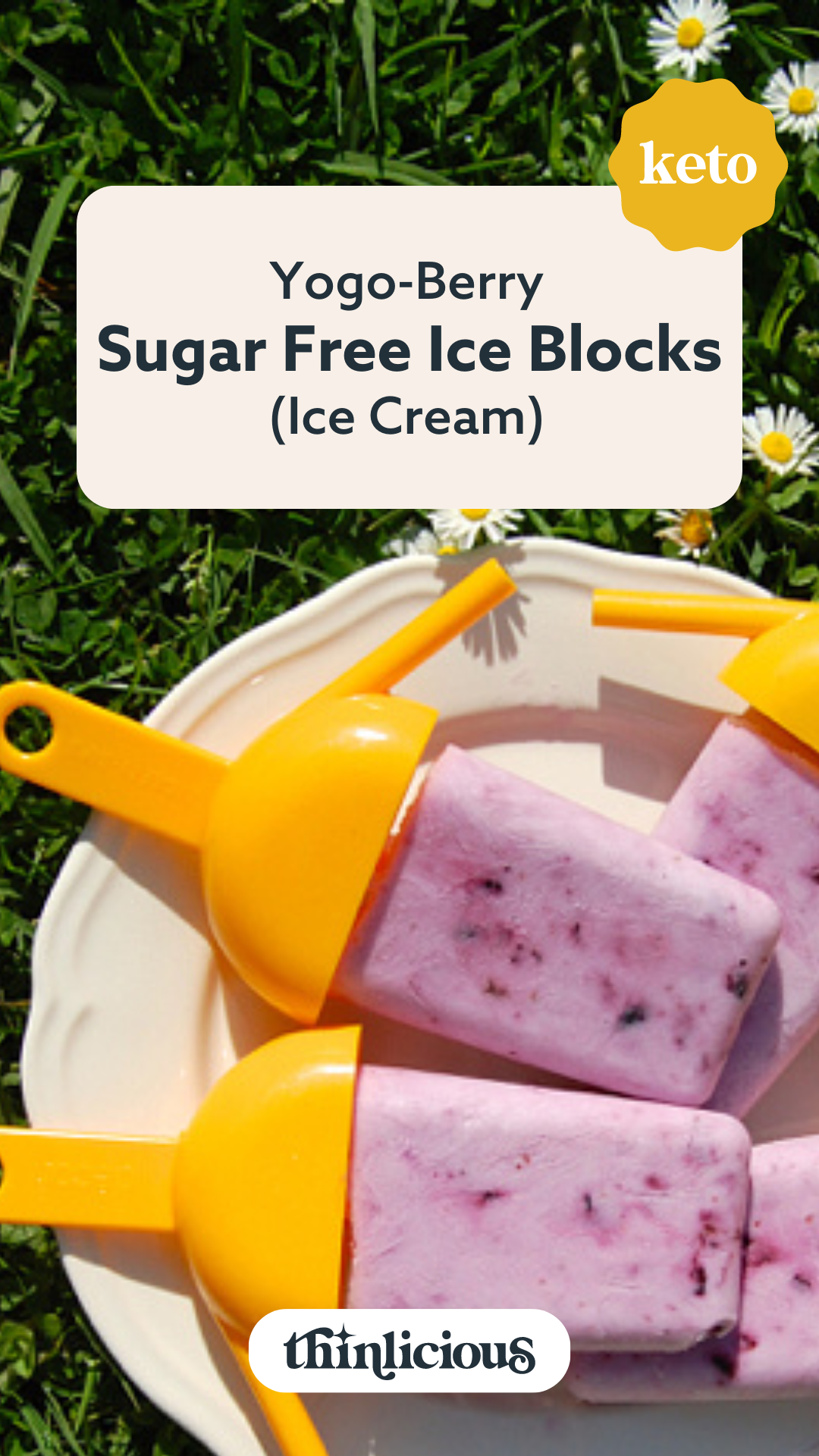 Yogo-Berry Sugar Free Ice Blocks (Ice Cream) - Thinlicious