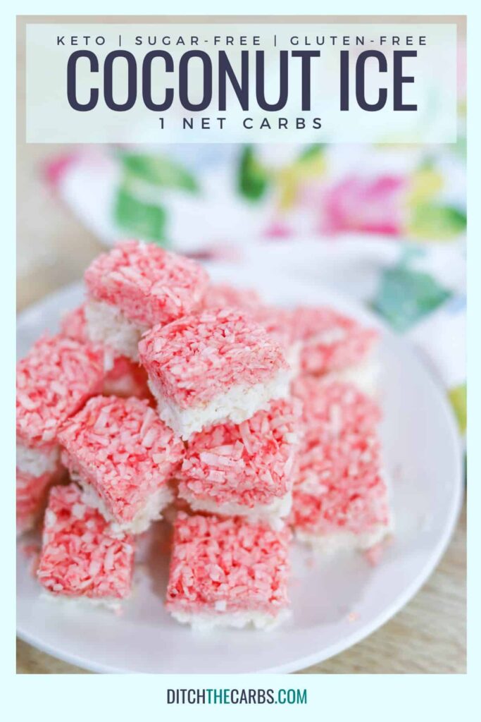 Quick Sugar-Free Coconut Ice Recipe (Dairy Free) - Thinlicious