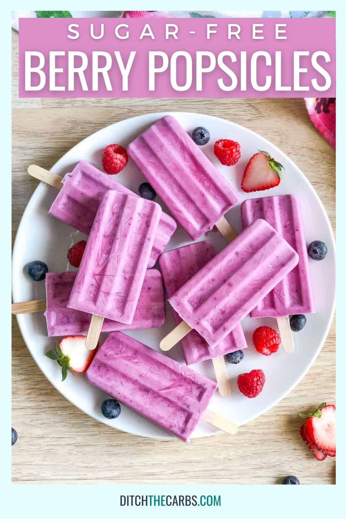 Quick Blender Sugar-Free Popsicles (Ice Pops) - Thinlicious
