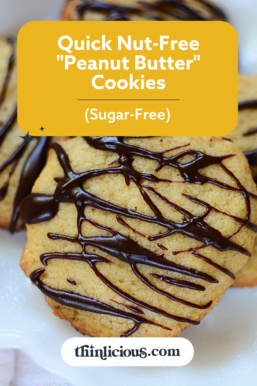 Quick Nut-Free "Peanut Butter" Cookies (Sugar-Free) - Thinlicious