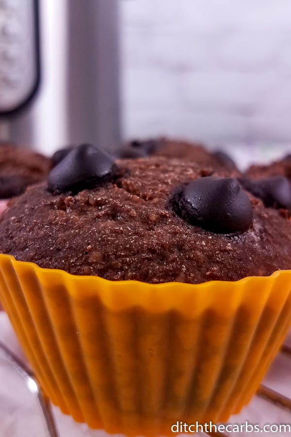 Easy Instant Pot Low-Carb Chocolate Muffins (Dairy Free) - Thinlicious
