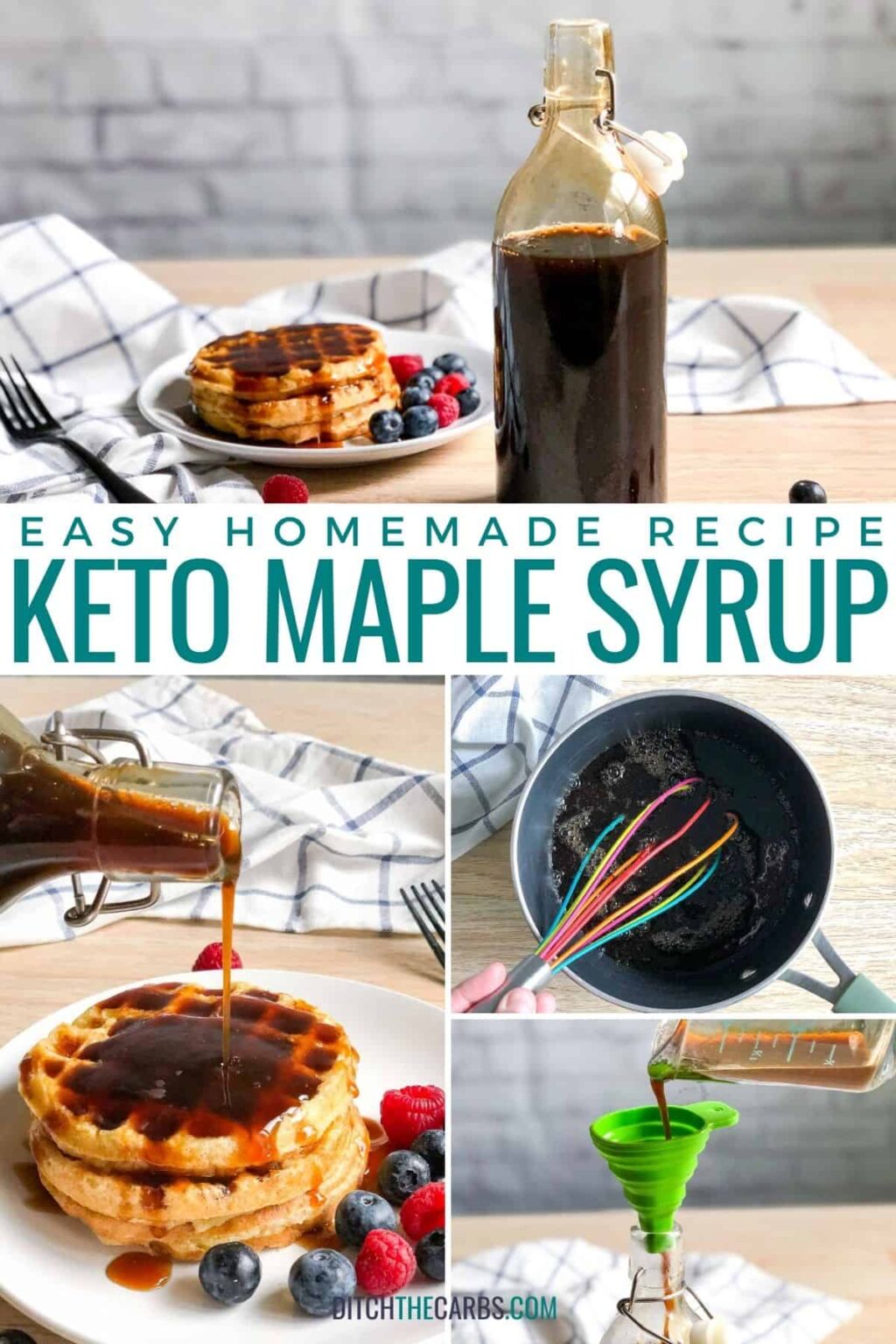 Easy Homemade Sugar-Free Keto Syrup (Low-Carb) - Thinlicious