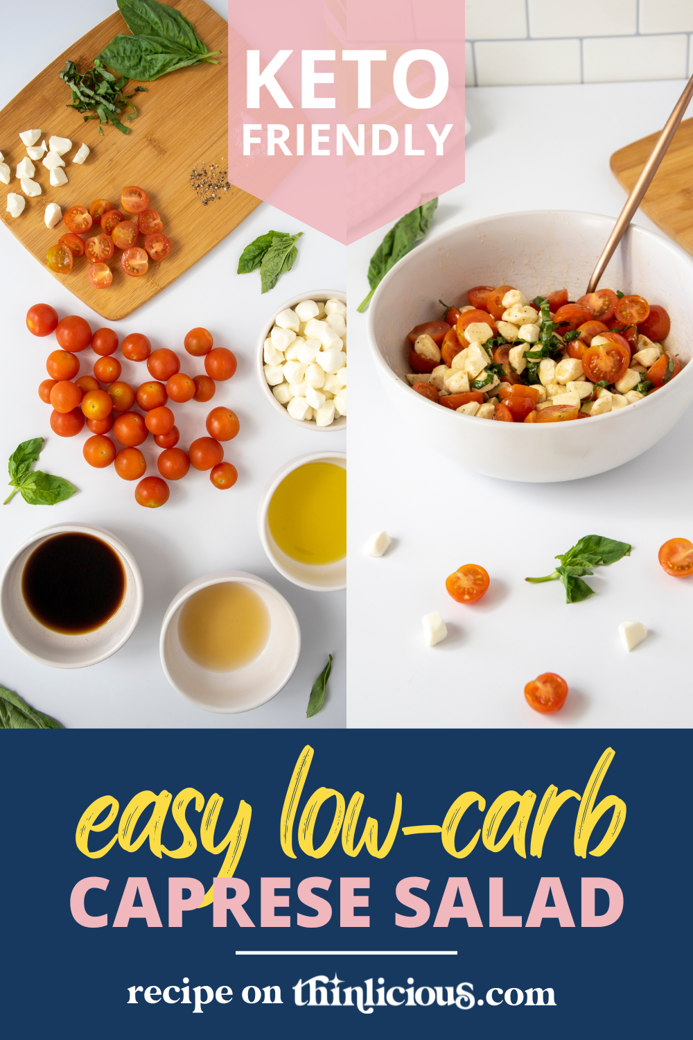 Easy Caprese Salad - Thinlicious