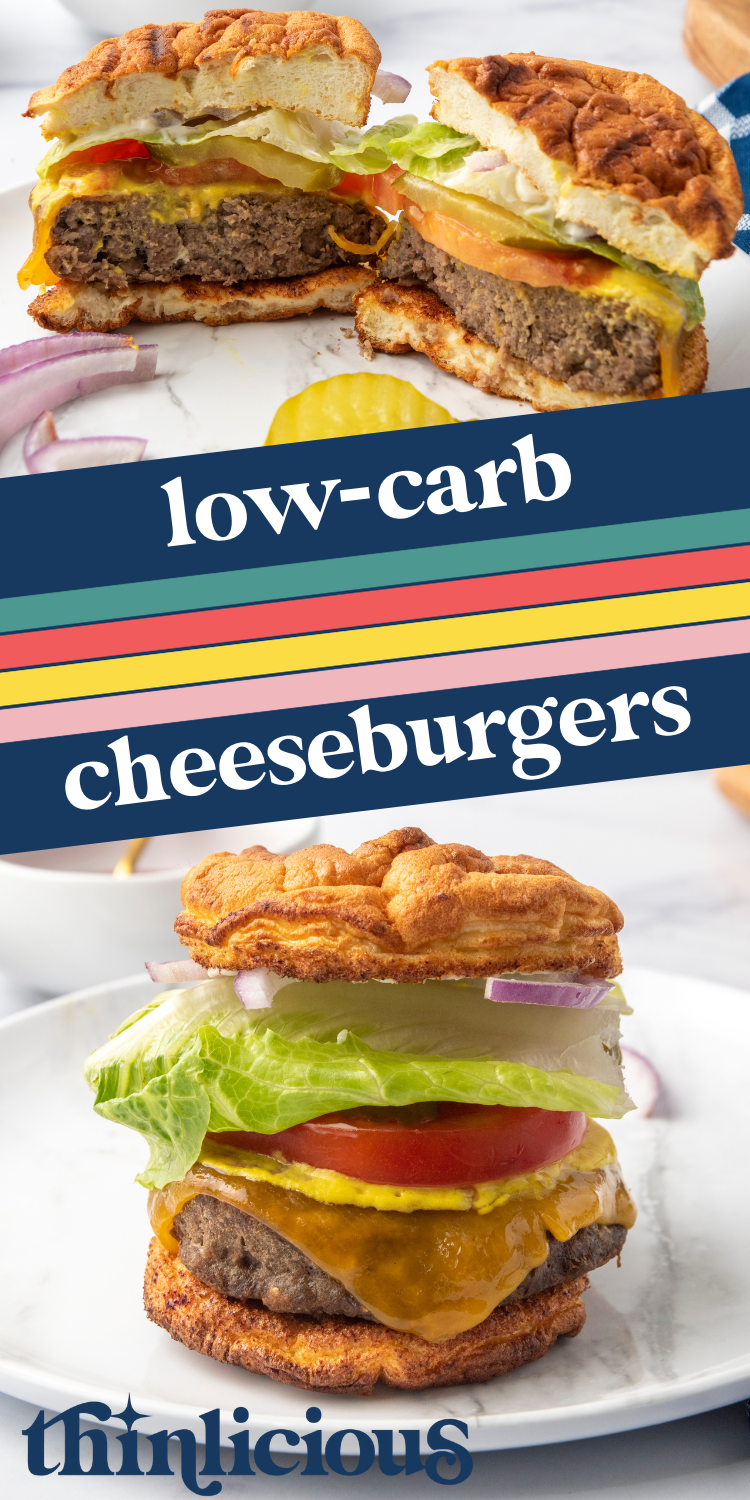Easy Grilled Low-Carb Cheeseburgers - Thinlicious
