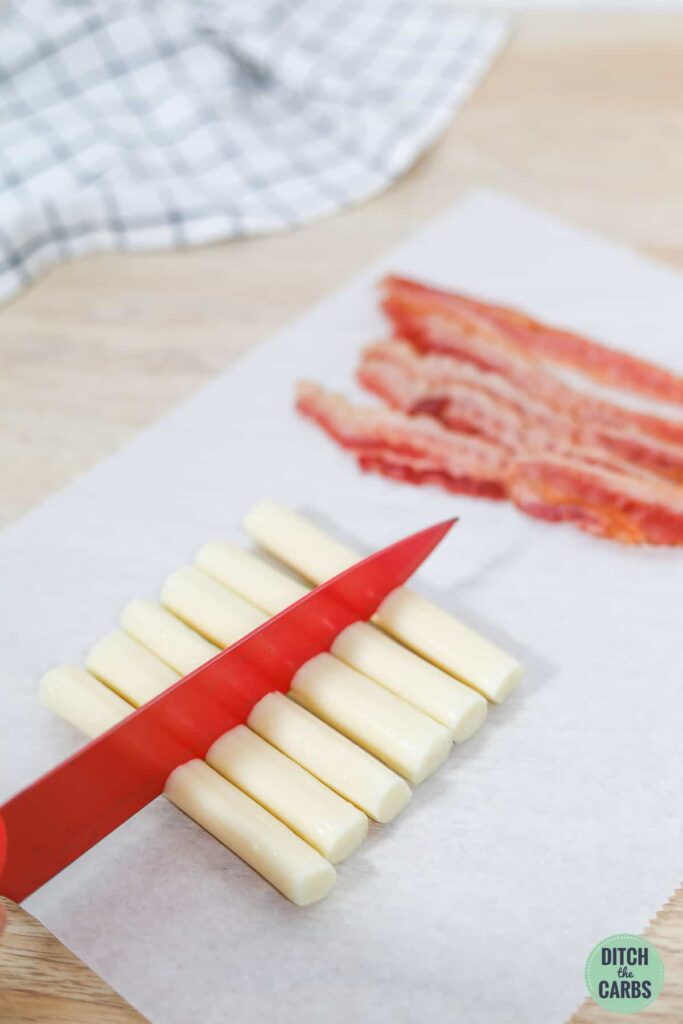 How to Cook Bacon Wrapped Cheese Sticks (in the air fryer) - Thinlicious