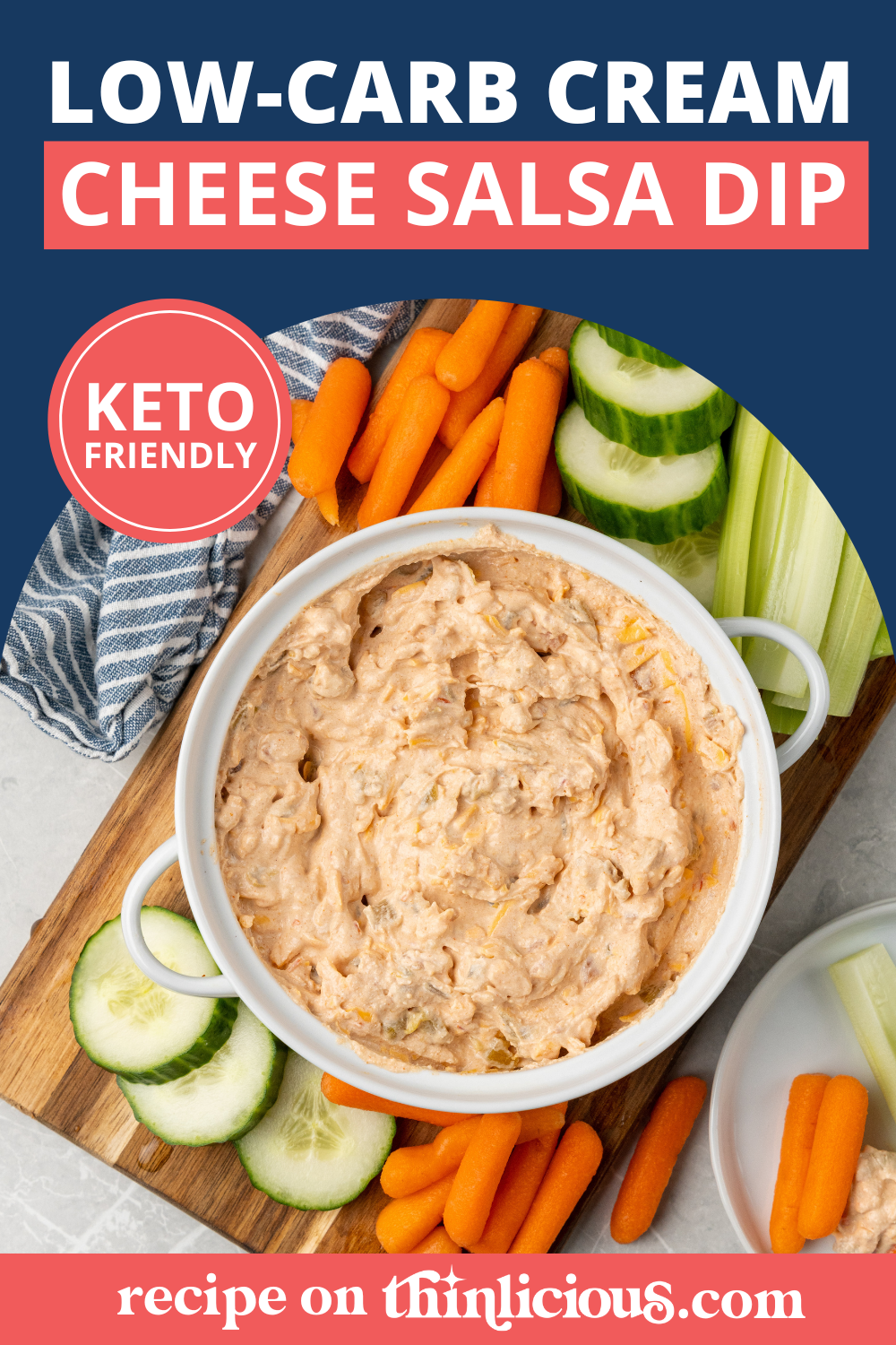 Low-Carb Cream Cheese Salsa Dip - Thinlicious
