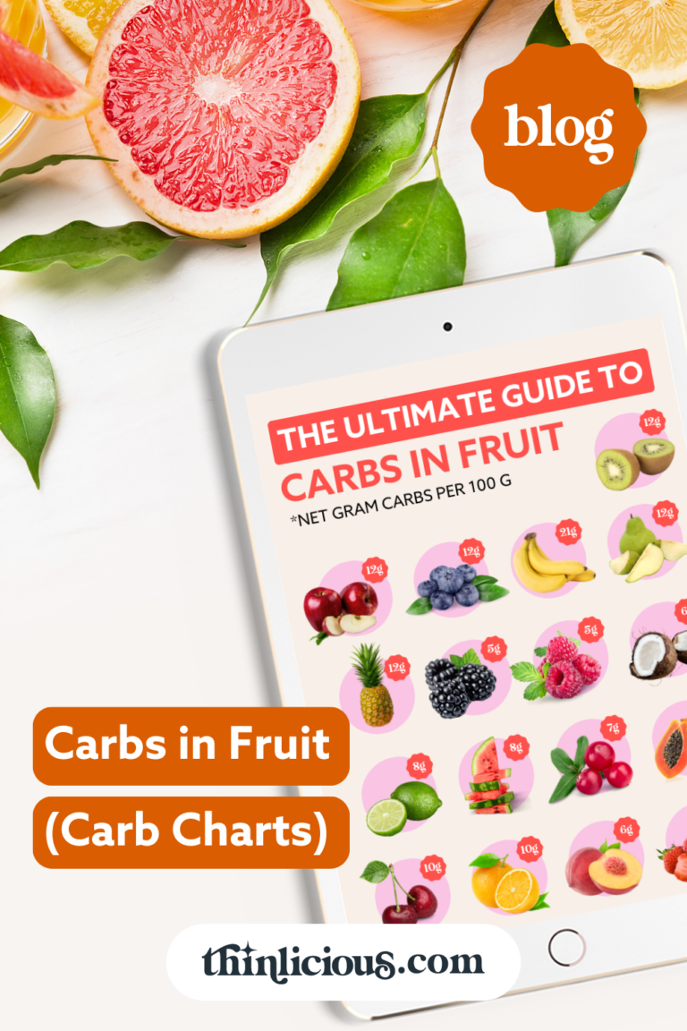 🍎Carbs In Fruit (Carb Charts) - Thinlicious