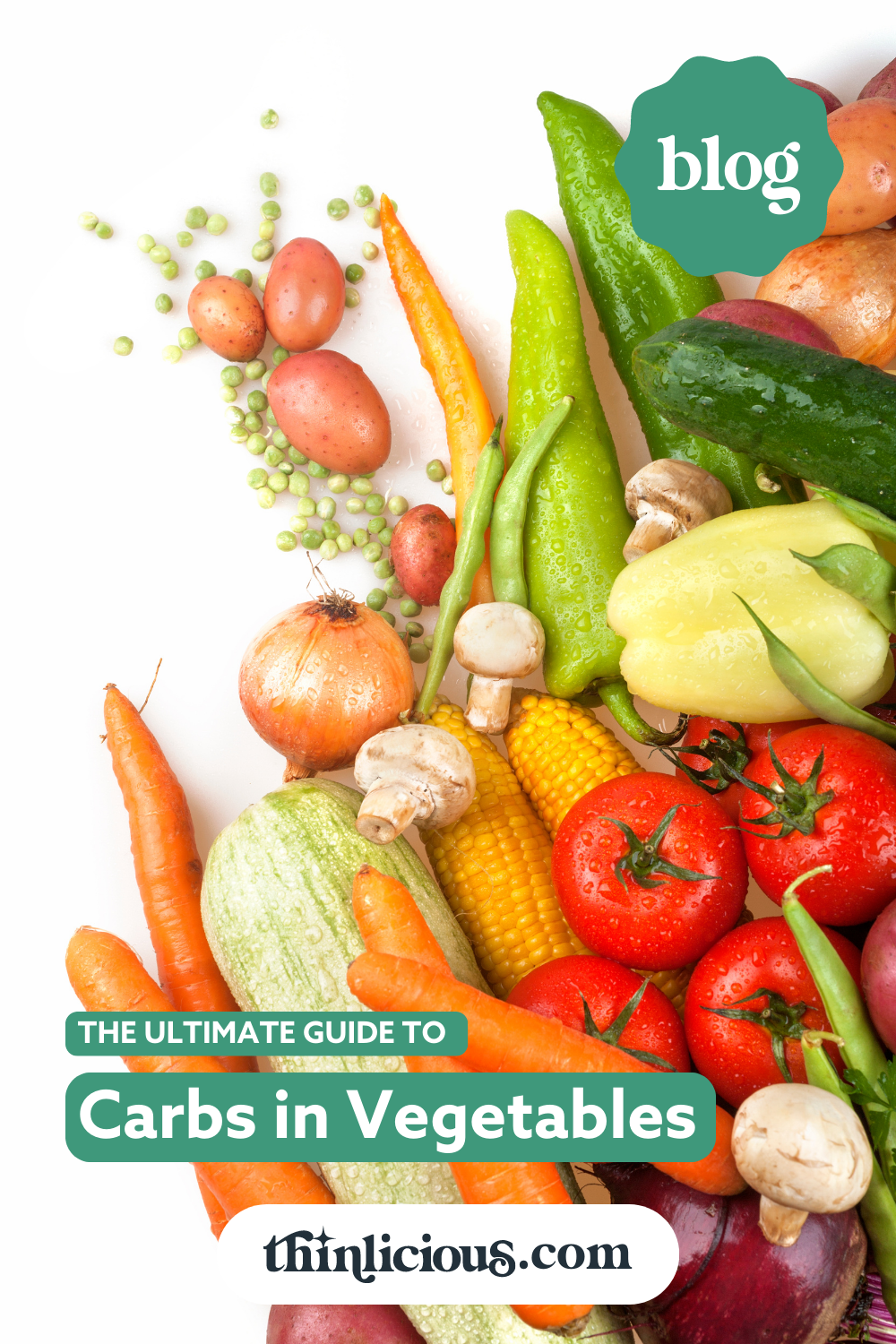 🥕Carbs In Vegetables Charts (Carb Charts) - Thinlicious