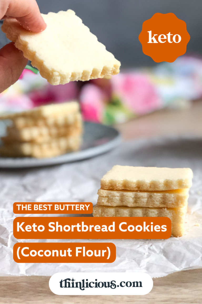 👩‍🍳 The Best Buttery Keto Shortbread Cookies (Coconut Flour) - Thinlicious
