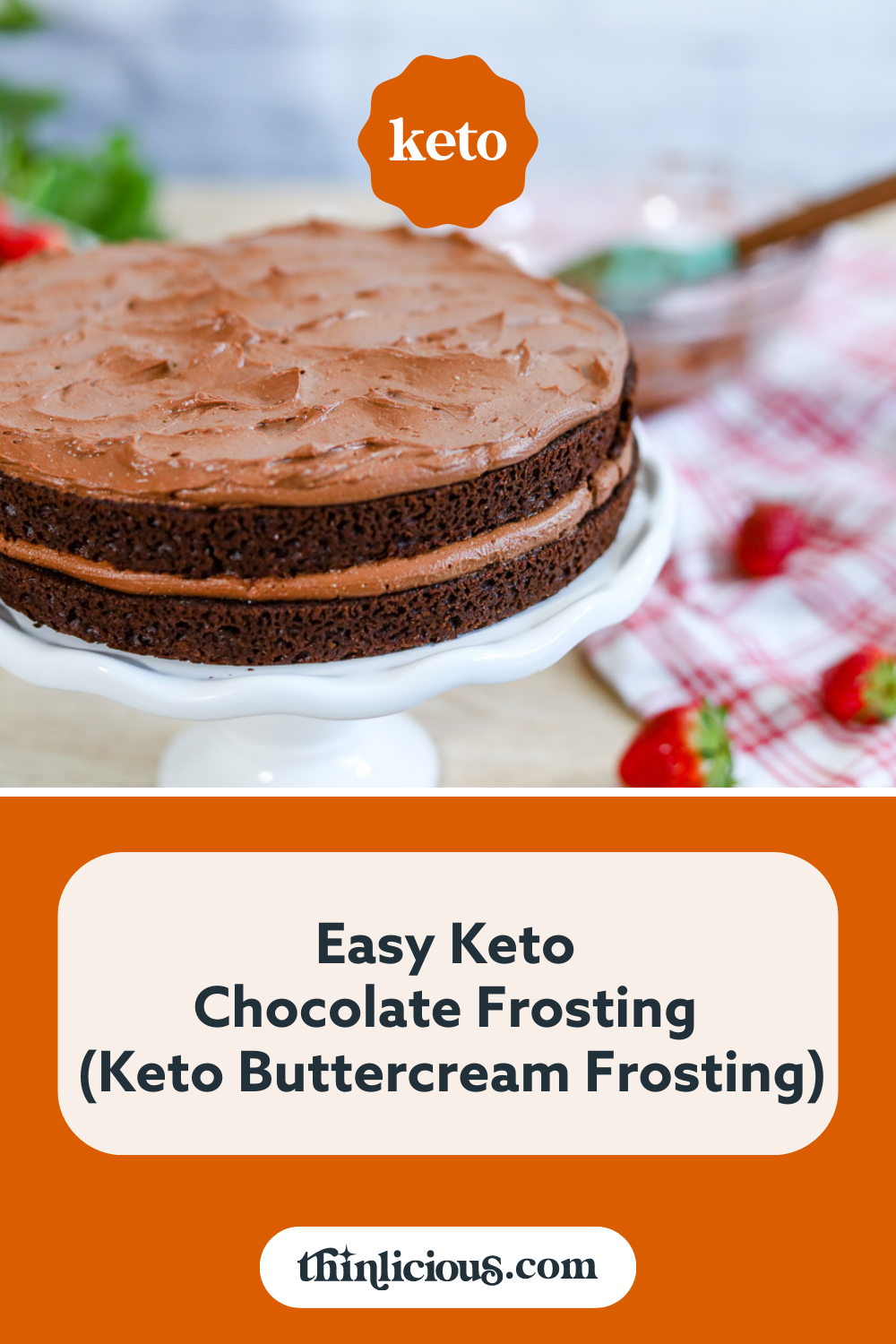 Easy Keto Chocolate Frosting (Keto Buttercream Frosting) - Thinlicious