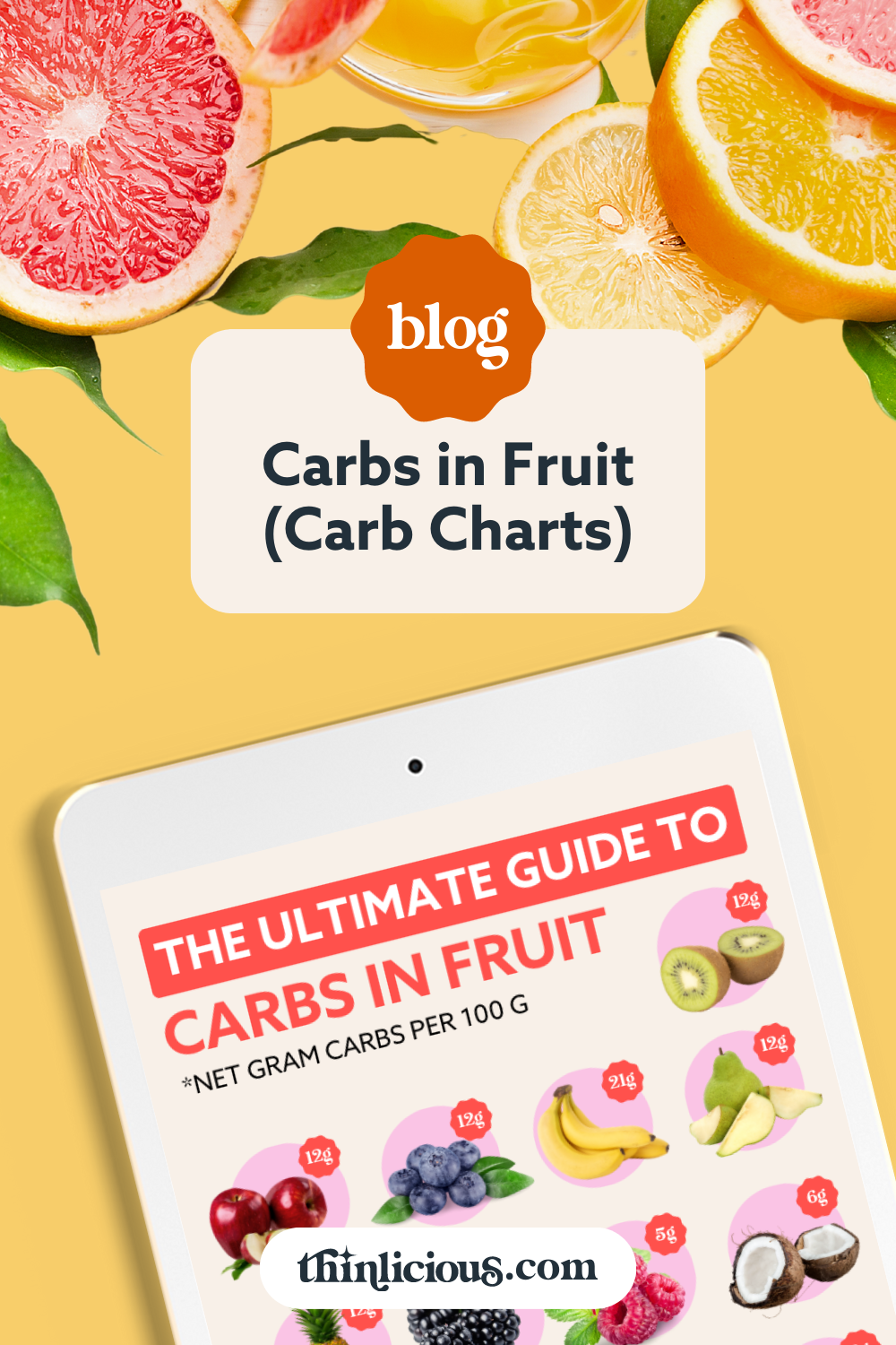 🍎Carbs In Fruit (Carb Charts) - Thinlicious