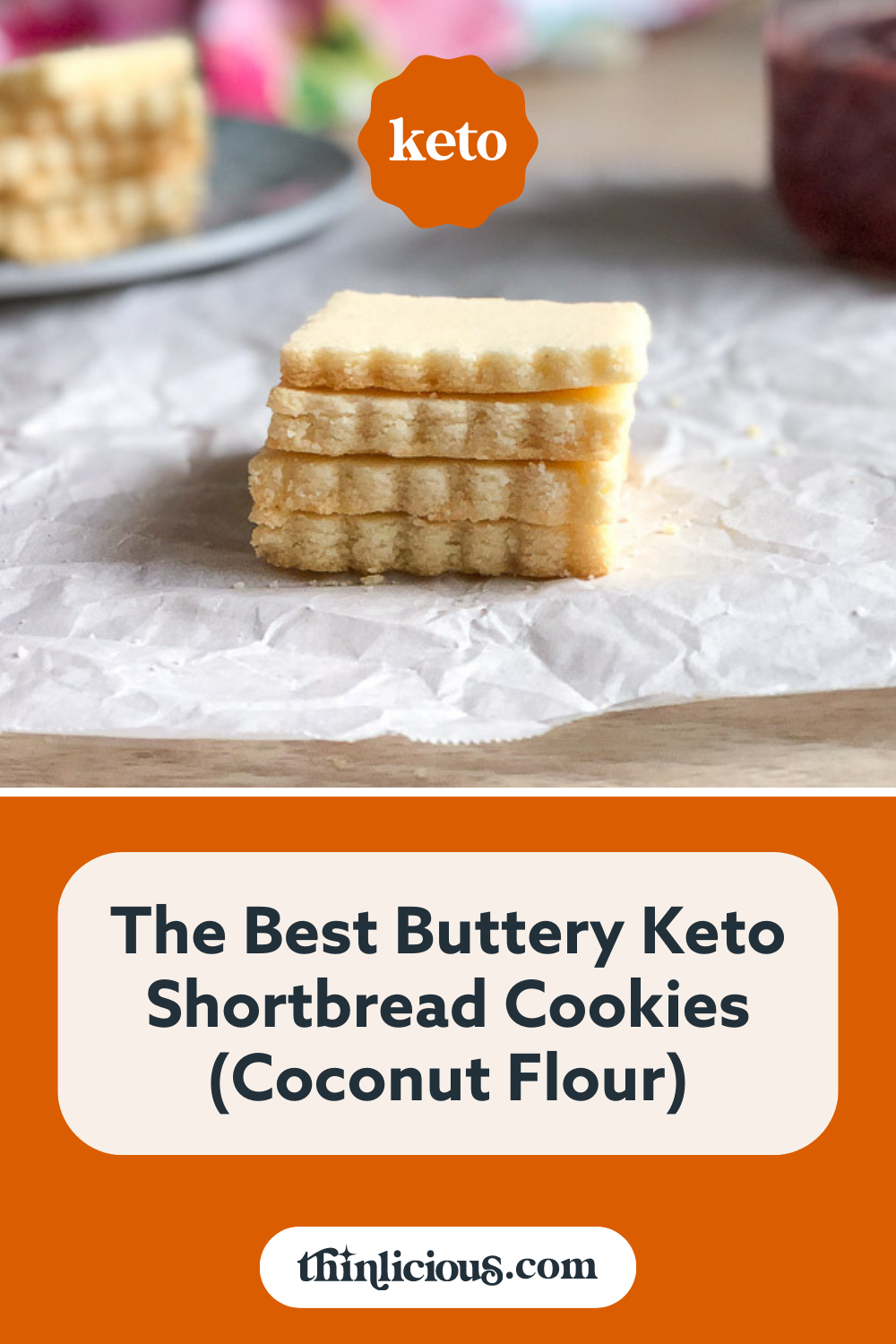 👩‍🍳 The Best Buttery Keto Shortbread Cookies (Coconut Flour) - Thinlicious