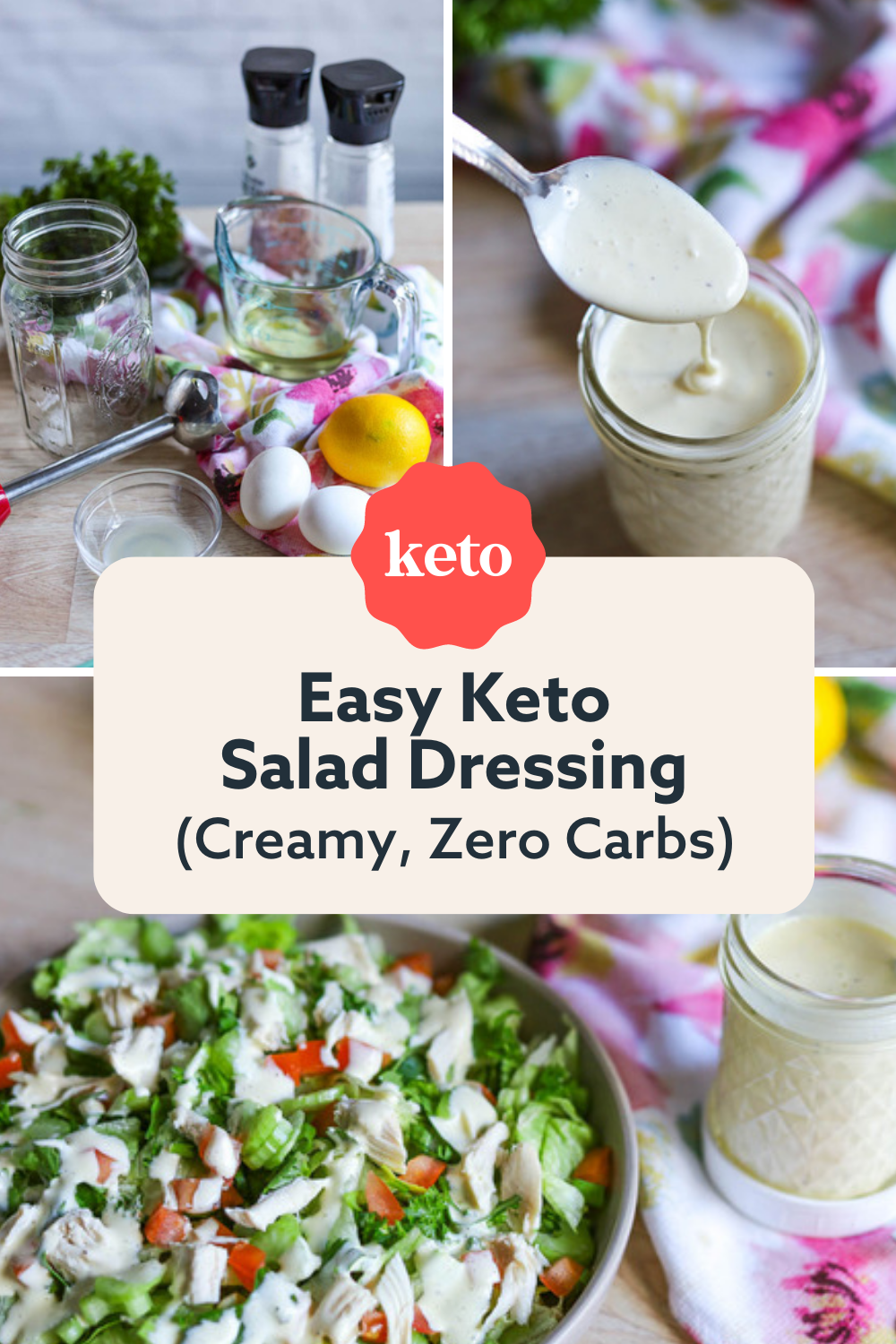 Easy Keto Salad Dressing (Creamy, Zero Carbs) - Thinlicious