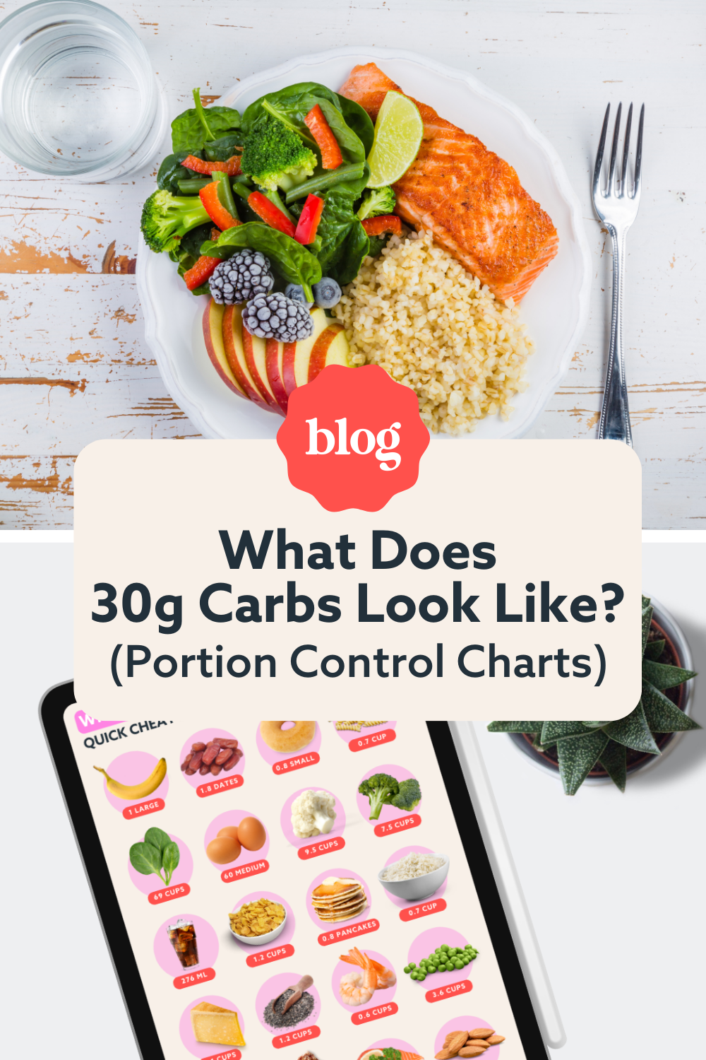 What Does 30g Carbs Look Like? (Portion Control Charts) - Thinlicious