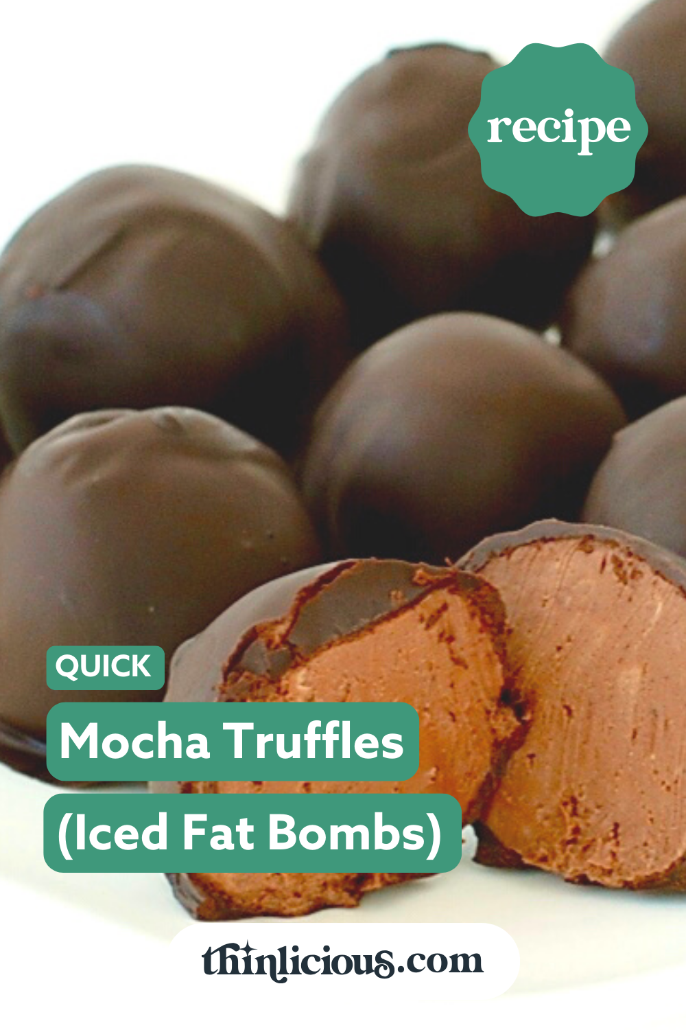 Quick Keto Mocha Truffles (Iced Fat Bombs) - Thinlicious