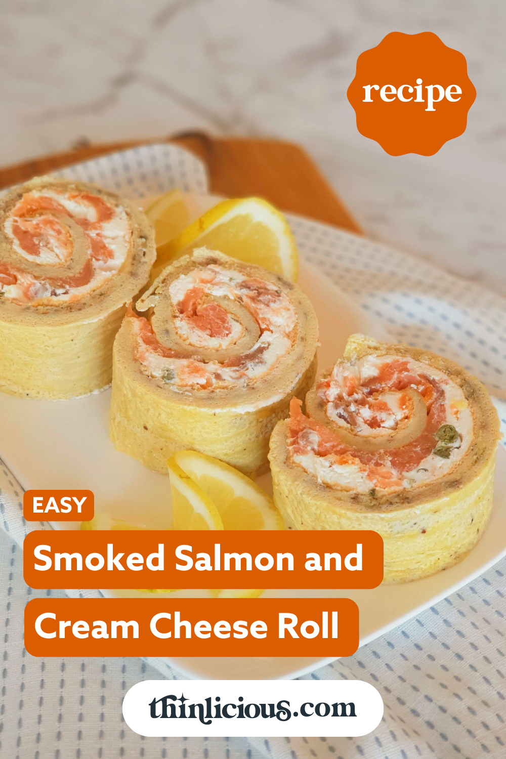 Easy Smoked Salmon and Cream Cheese Roll (Keto Friendly) - Thinlicious
