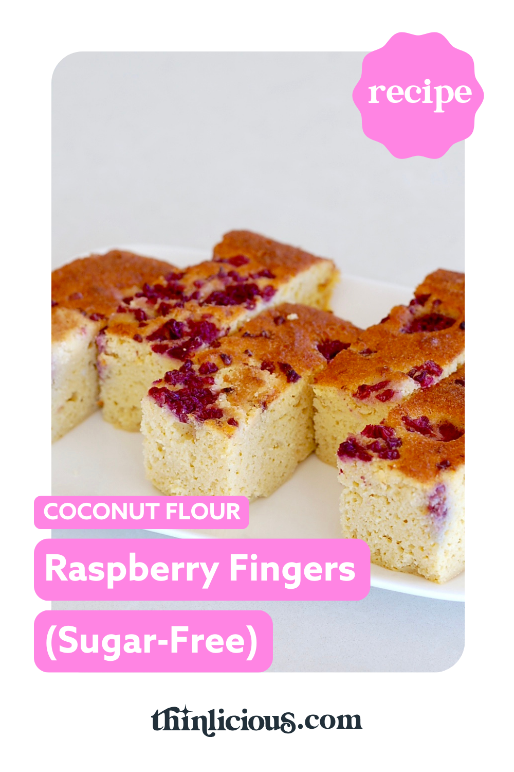 Coconut Flour Keto Raspberry Fingers (Sugar-Free) - Thinlicious