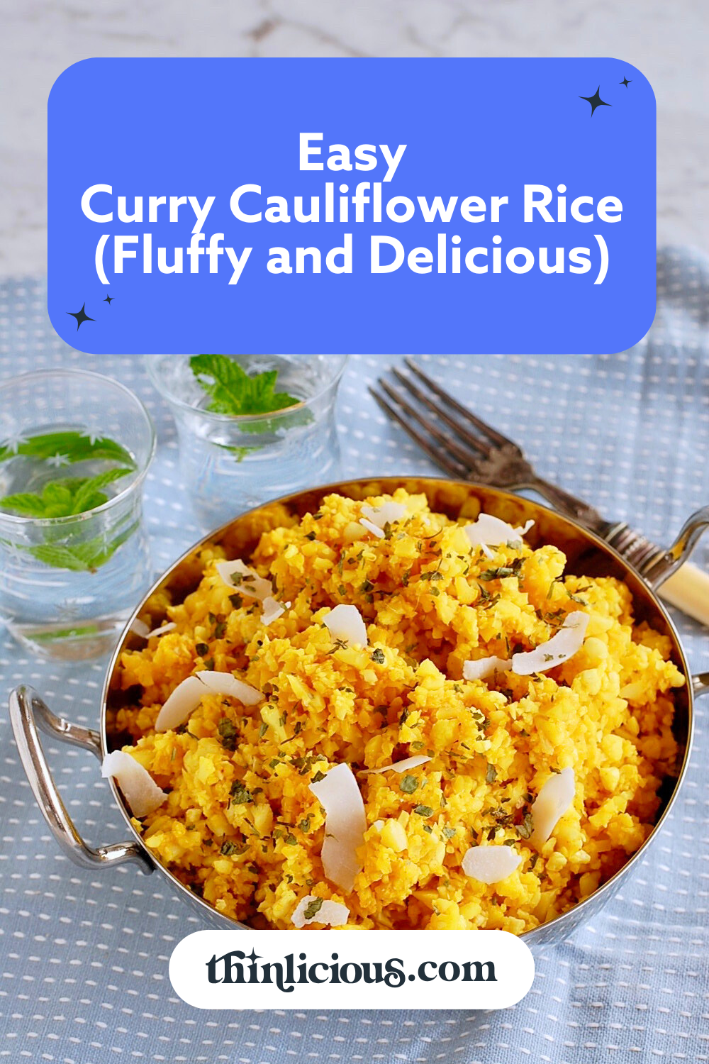 Easy Curry Cauliflower Rice (Fluffy And Delicious) - no mess method