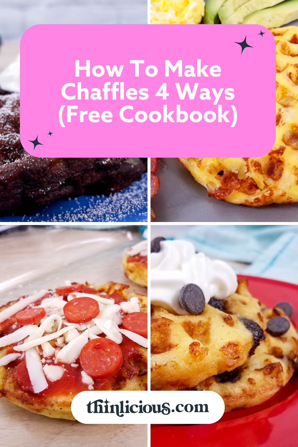 How To Make Chaffles 4 Ways (Free Cookbook) - Thinlicious