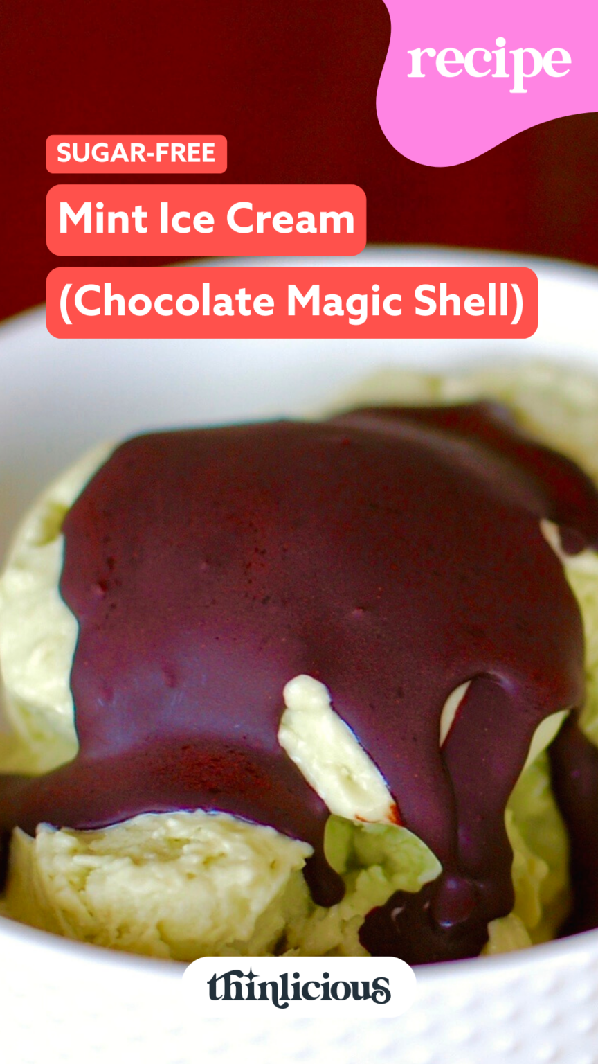 🍦 Sugar-Free Mint Ice Cream (Chocolate Magic Shell) - Dairy Free