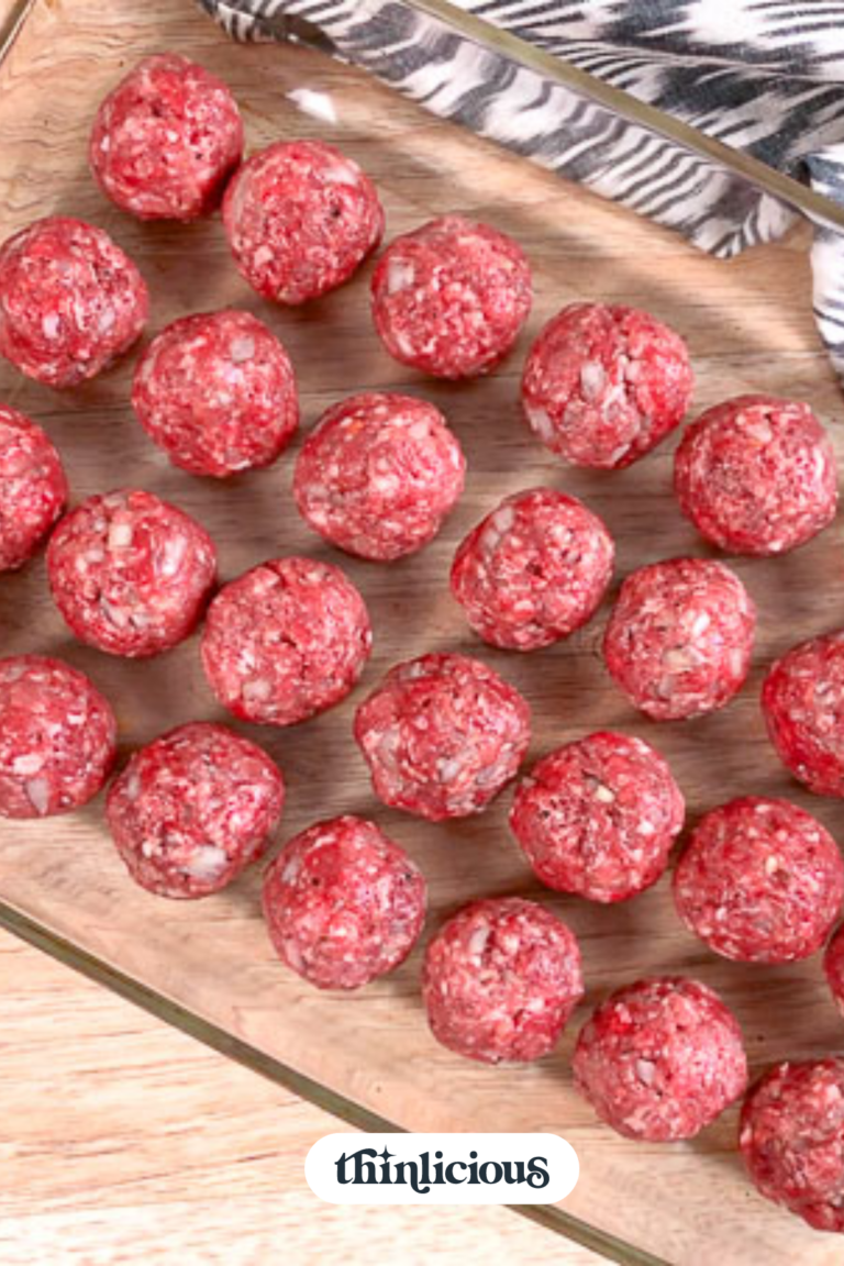 Homemade Creamy Meatballs with Goat Cheese (Keto-Friendly) - Thinlicious