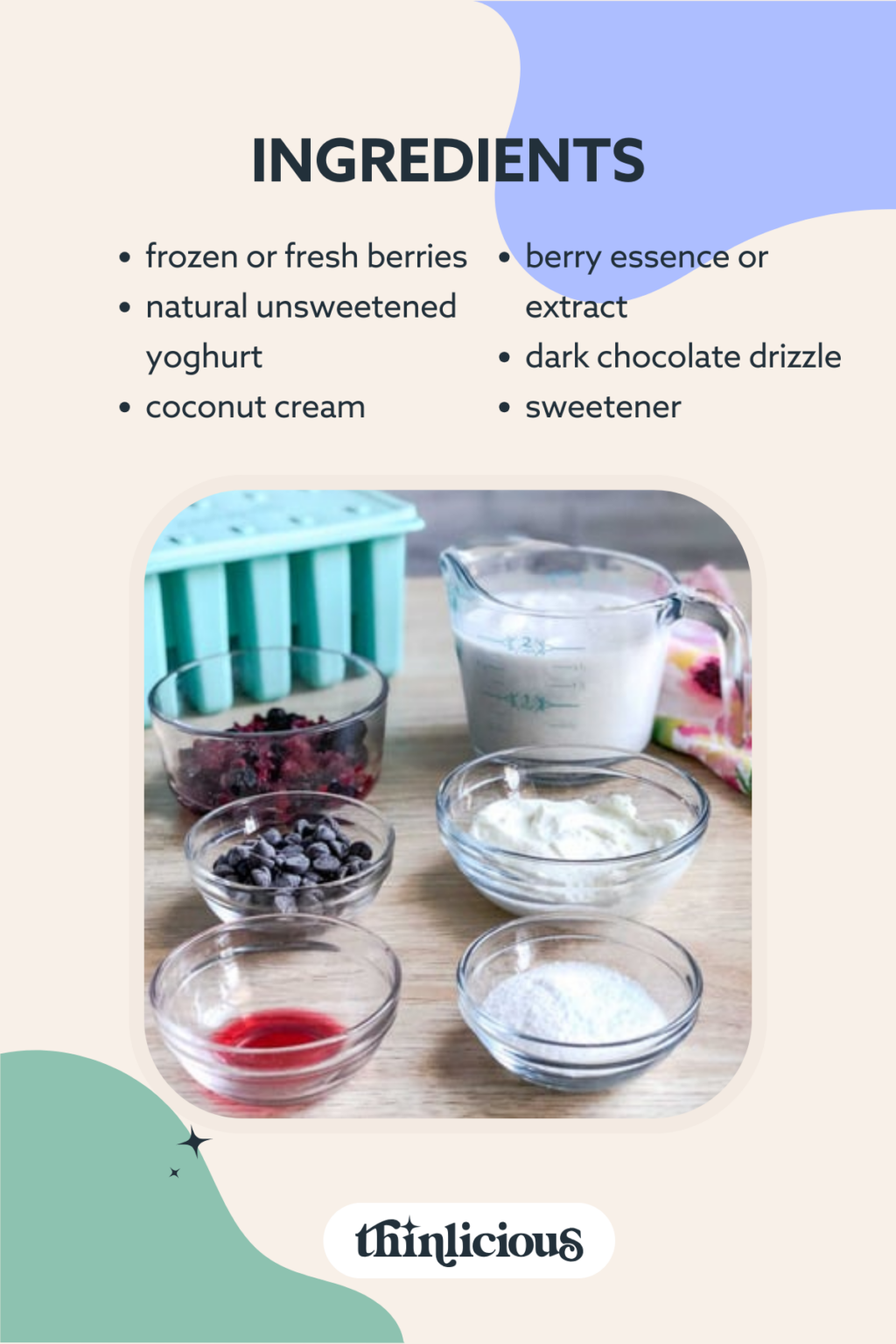 Quick Blender Sugar-Free Popsicles (Ice Pops) - Thinlicious