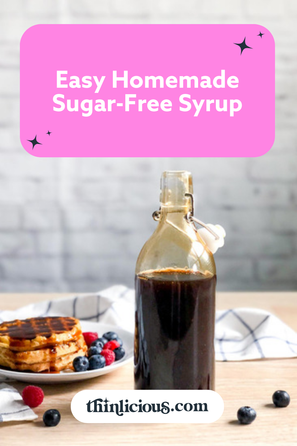 Easy Homemade Sugar-Free Keto Syrup (Low-Carb) - Thinlicious